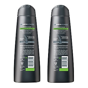 Dove Men+Care Fortifying 2 in 1 Shampoo and Conditioner, Fresh and Clean for Normal to Oily Hair with Caffeine and Menthol to Help Strengthen & Nourish Hair, 12 fl oz, Pack of 2