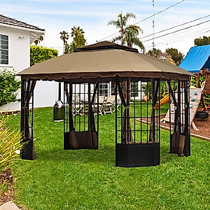 Garden Winds Sutton Pagoda Gazebo Replacement Canopy Top Cover - RipLock 350