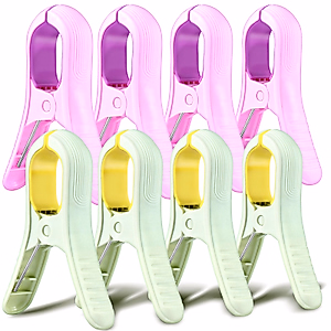 Beach Towel Clips for Chairs Cruise, Large Beach Chair Towel Clips, Non-Slip Pool Chair Towel Clips Strong Grip Towel Clip for Cruise Pool to Keep Your Towel from Blowing Away