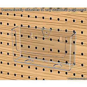 Marketing Holders 12 Pack Pegboard Postcard Bin for 6 Inch Printed Literature in Service Stations and Convenience Stores Space Saving Clear Acrylic Advertisement Display Organizer