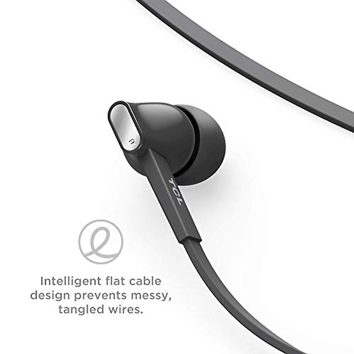 TCL MTRO100BT Wireless in-Ear Earbuds Noise Isolating Bluetooth Headphones with 18 Hour Battery Playtime and Built-in Mic - Shadow Black