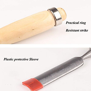 Chisel Set Woodworking Chisel Semicircle Chisel Wooden Handle Engraving Knife Woodworking Tools, Carbon Steel Blade Wood Handle(4 Pieces) Hand Tools