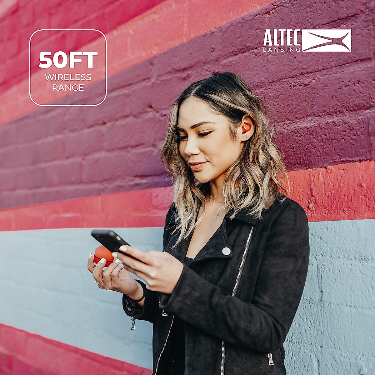 Altec Lansing NanoPods - Truly Wireless Earbuds with Charging Case, TWS Waterproof Bluetooth Earbuds with Touch Controls for Travel, Sports, Running, Working (Mint)