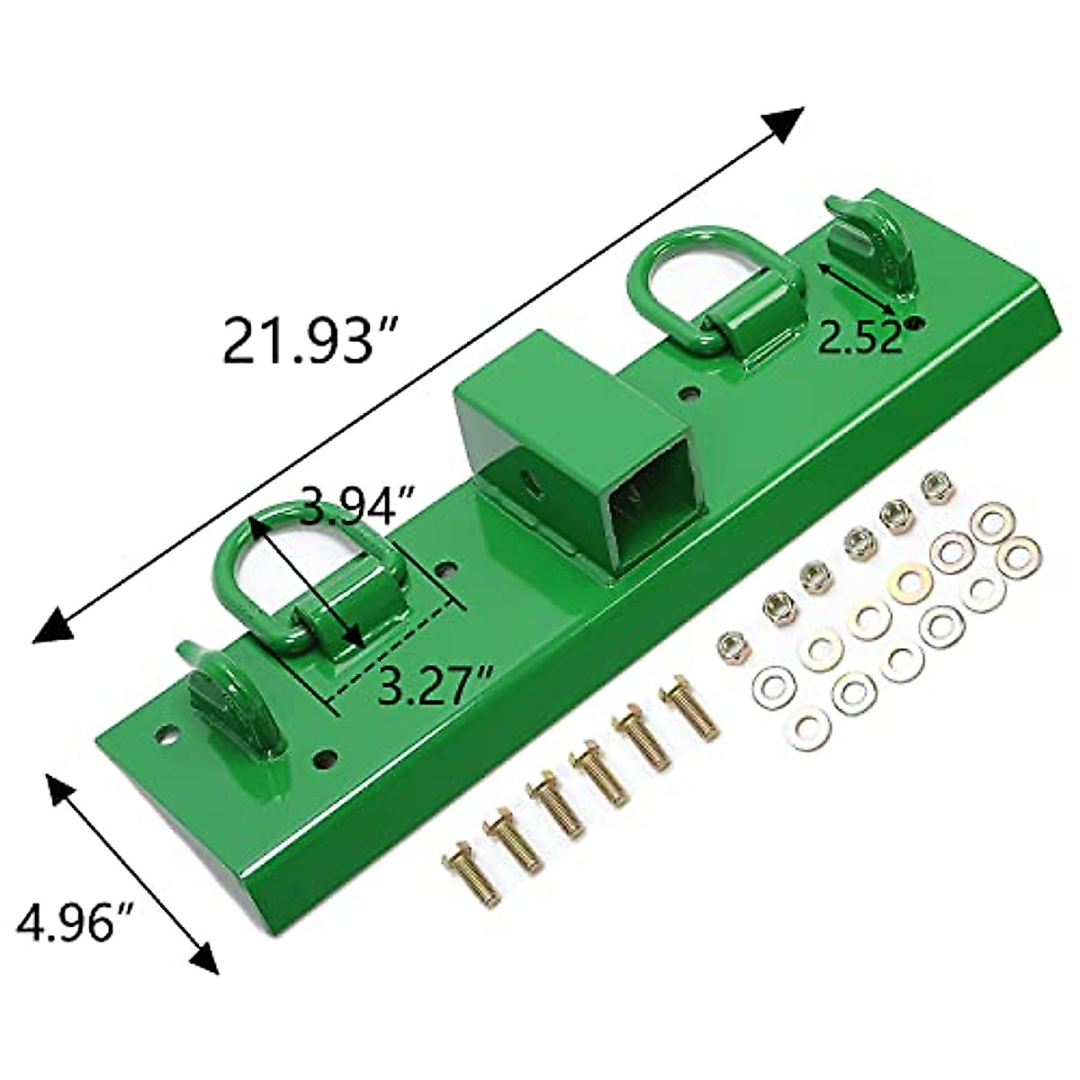 HECASA Tractor Grab Hooks 4.96" W × 21.93" L Compatible with John Deere 2" Receiver Compact Tractor Bolt on Grab Hooks