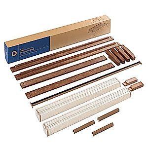 Mellow 12" Classic Solid Wood Platform Bed Frame w/Wooden Slats (No Box Spring Needed), Queen, Antique Espresso