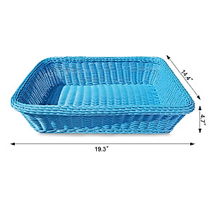 Colorbasket Rectangular Thick Trim Storage Basket, (Blue)