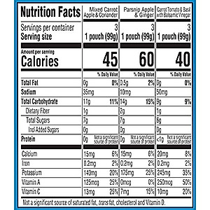 Gerber Natural Veggie Power Baby Food Pouch Variety Pack, 1.96 LB