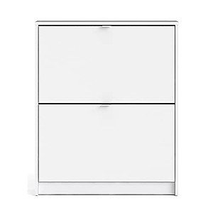 Tvilum, White Bright 2 Drawer Shoe Cabinet
