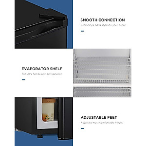 ADT Mini Freezer for Compact Space Small Freezer (Black, 3.0 Cubic Feet)