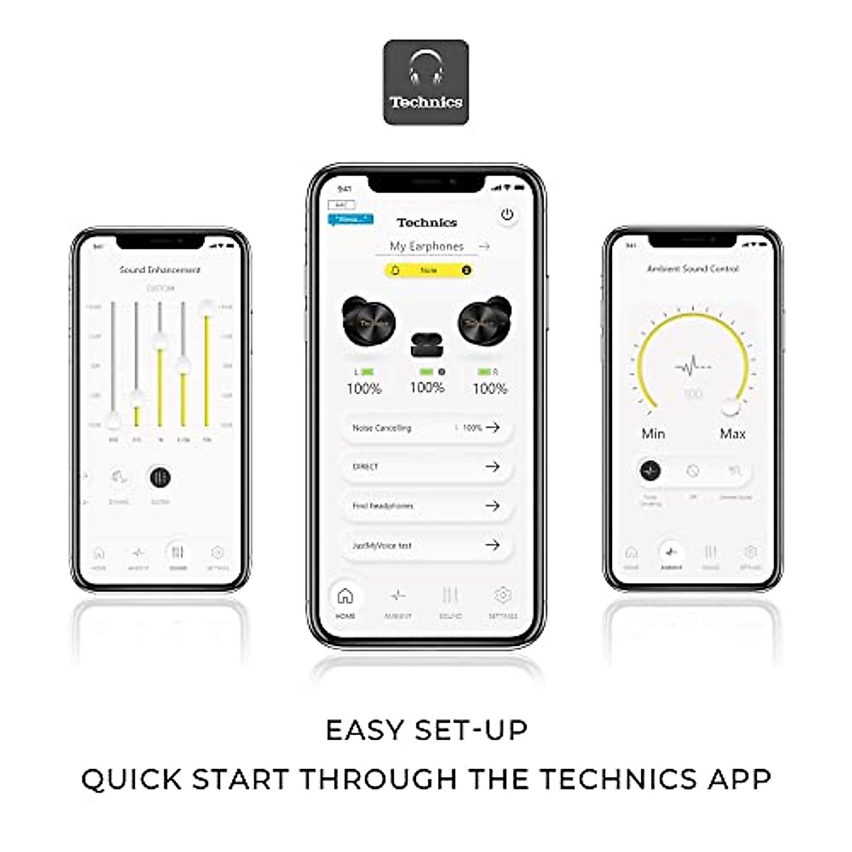 Technics HiFi True Wireless Multipoint Bluetooth Earbuds with Noise Cancelling, 3 Device Multipoint Connectivity, Wireless Charging, Impressive Call Quality, LDAC Compatible - EAH-AZ60M2-K (Black)