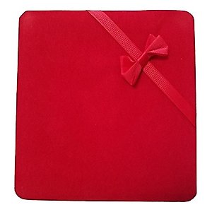 JM Future Velvet Set Gift Box for Jewelry, Necklace/Earring/Bracelet, X-Large, Red