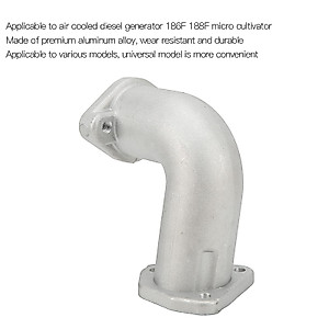 Generator Intake Elbow,Standard Size Intake Pipe Aluminum Alloy for 186F 188F Micro Cultivator
