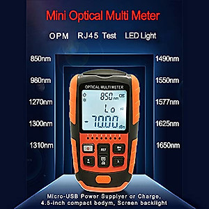 YICIZOL 30km Visual Fault Locator,Optic Fiber Power Meter with FC,SC Connector, Optic Fiber Cleaver and FC/UPC(Male) to LC/UPC(Female) Adapter FTTH Tool Kits for CATV Engineering (YC-6S)