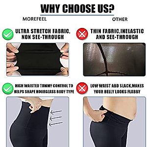 4 Pack Leggings for Women Butt Lift High Waisted Tummy Control Slimming Black No See-Thru Yoga Pants Workout Running