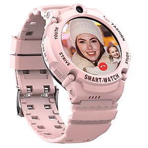 PTHTECHUS 4G Smart Watch Phone for Children - Kids Smartwatch with WiFi, Dail, Voice Messages & Video Calls, GPS Location, SOS, Camera and Pedometer for Boys Girl Present