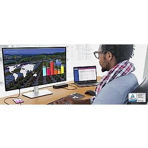 Dell U2722D - 27-inch QHD (2560 x 1440) 16:9 UltraSharp Monitor with Comfortview Plus, 60Hz Refresh Rate, 100% sRGB, 1.07 Billion Colors, Platinum Silver (Renewed)
