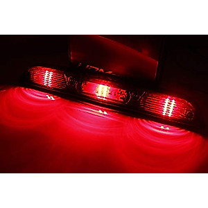 iJDMTOY Smoked Lens Raptor_Style 3-Dot LED High Mount Third Brake Light Kit Compatible With Ford 2015-2020 F-150, 2017-up F-250 F-350, 2019-up Ranger, 2022-up Maverick (Excluding Raptor)