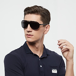 PANNER Men's Retro Aviator Polarized Sunglasses UV400 Protection Al-Mg Metal Frame Lightweight Outdoor