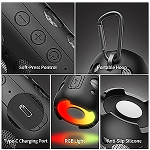 Kingstar Bluetooth Speakers, Portable Speakers Wireless Earphones Combo with Microphone and Charging Case 12 Hrs Long Battery Life 360 Surround Stereo Sound, Outdoor Speaker for Party Beach Travel