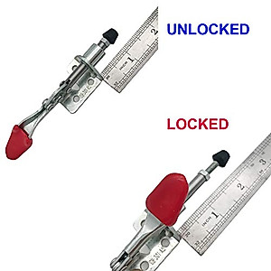 MIKMAYTOO Push Pull Action Toggle Clamps 6 PACK 301AM Latch Anti-slip Hand Tool 110Lbs Holding Capacity Quick Release Clamp … (301AM)