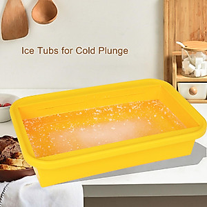 Bongpuda Silicone Freezer Trays with Lid, Extra Large Ice Cube Trays for Cold Plunge or Coolers, Reusable Ice Block Mold for Ice Bath Chiller, Cupcake Mold, Sauce - 1 Portion (2/4/6 Cup)