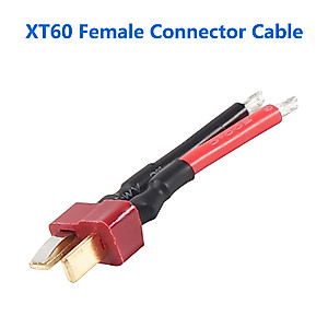 XIITIA 8 Pairs T Plug Female and Male Connector with 14AWG Silicon Wire, 53MM Extention Cable for RC Lipo Battery Cable Drone