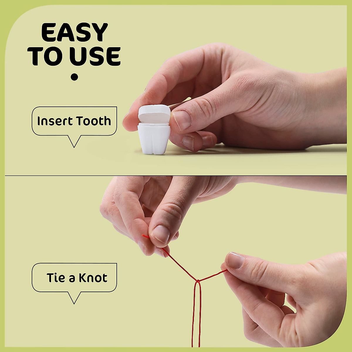 Srenta Large Tooth Saver Necklace, Baby Child Tooth Keepsake Holder Organizer Necklace, Pack of 144 Pcs