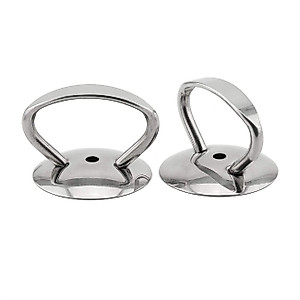 PZRT 2-Pack Universal Pot Lid Cover Knob Handle,Stainless Steel Replacement Cookware Pot Lid Handgrip Knob with Three Length Mounting Screws and Silicone Washer