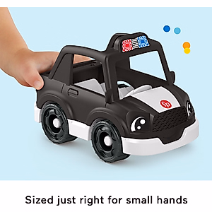 Fisher-Price Little People Toddler Toys Police Car Push-Along Vehicle & Figure for Pretend Play Preschool Kids Ages 1+ Years