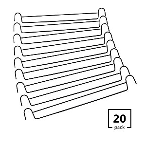 Pants Hangers for Rolling Pants Trolley 20 PCS, Black (Only Hangers)