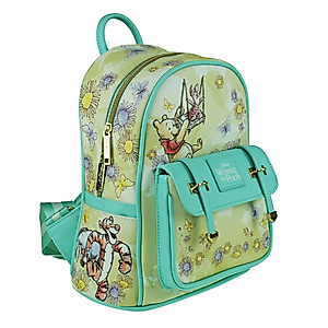 KBNL Winnie The Pooh 11 inches Faux Leather Mini Backpack - A21773, Multicoloured, Medium