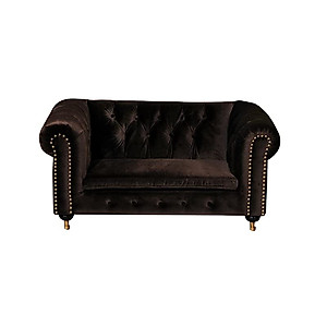 American Home Classic Claire 10" Velvet Dog's Sofa in Gold and Chocolate