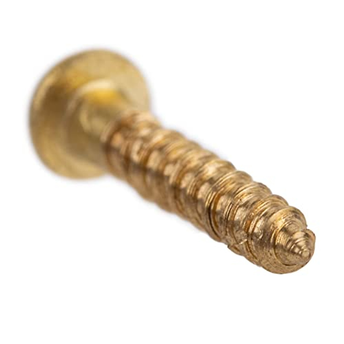 #3 x 1/2" Brass Round Head Slot Drive Wood Screws | 25 Pack | Self Tapping Screws for Wood Antique or Modern Furniture That Does Not Require A Countersunk Screws | SC-B312R (25)