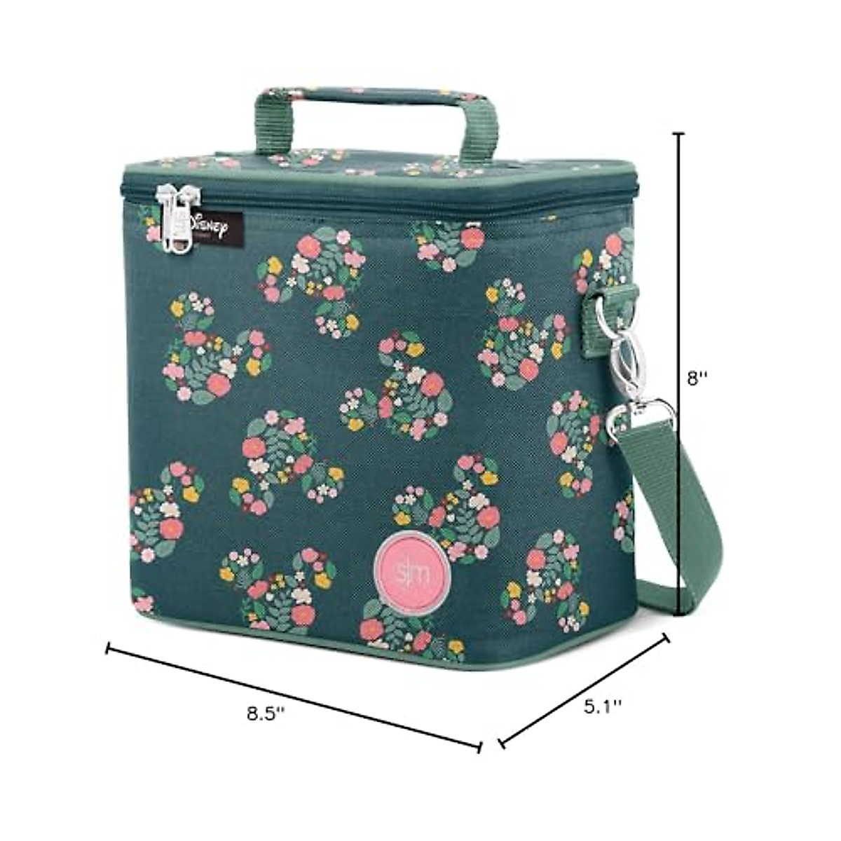 Simple Modern Disney Lunch Box for Women & Men | Large Reusable Insulated Lunch Cooler Bag | Spacious for Adult, Work Travel and School | Blakely Collection | 4 Liter | Mickey Mouse Floral on Riptide