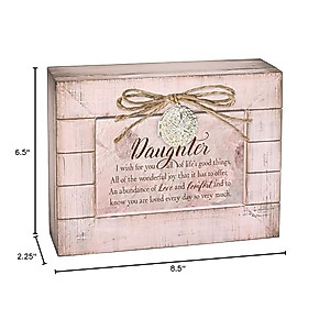 Cottage Garden Daughter You are Loved Blush Pink Distressed Locket Music Box Plays You Light Up My Life