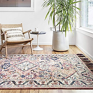 Loloi II Elka Collection ELK-04 Pink/Multi, Transitional 9'-3" x 13' Area Rug