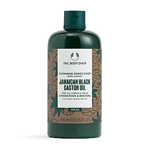 The Body Shop Jamaican Black Castor Oil Conditioner For Curly Hair - Strengthen & Restore With Vegan Keratin Protein - Vegan - 13.5 Fl Oz