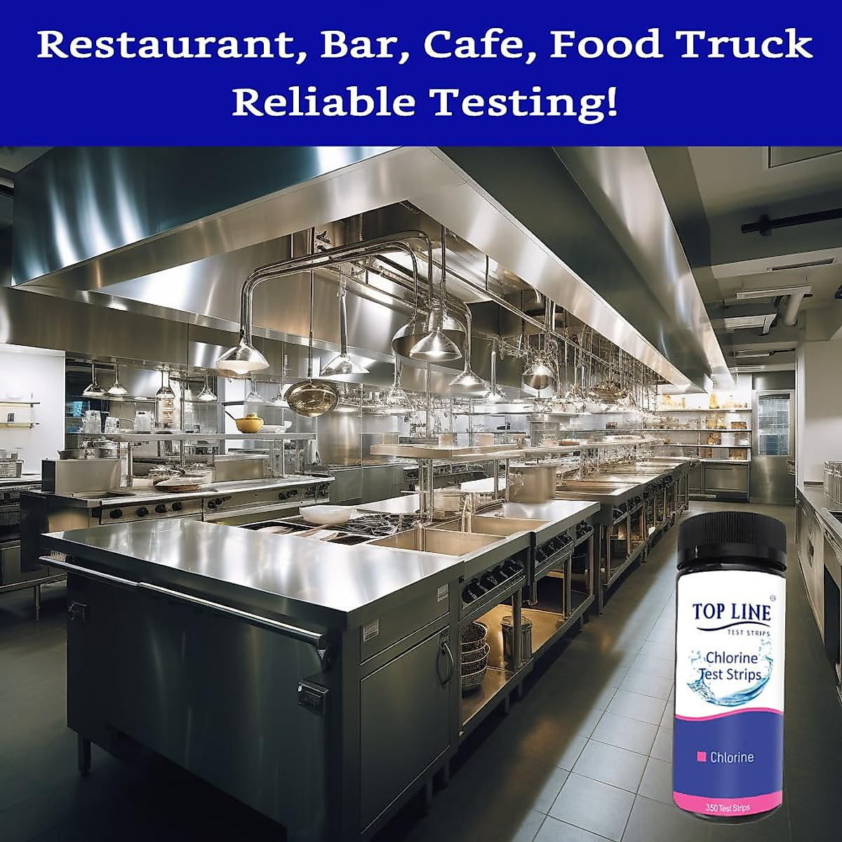 350 Strips - Chlorine Sanitizer Test Strips Food Service 0-500 ppm (Mega Pack) - Bleach Test Strips - Chlorine Test Strips for Food Service - Restaurant Test Strips - Chlorine Tester