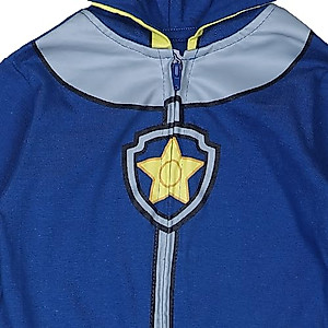 Nickelodeon Paw Patrol Chase Baby Boys Zip Up Long Sleeve Hooded Romper for Newborn, Infant and Toddler