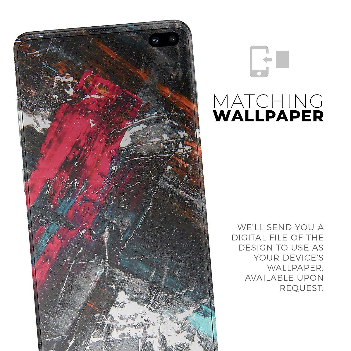 DesignSkinz Abstract Grungy Oil Mess Protective Vinyl Decal Wrap Skin Cover Compatible with The Samsung Galaxy S20 (Screen Trim & Back Glass Skin)