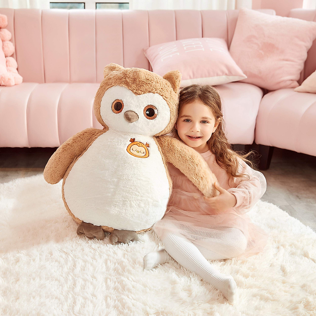 IKASA Giant Owl Stuffed Animal Jumbo Owl Plush Toy 23 inches