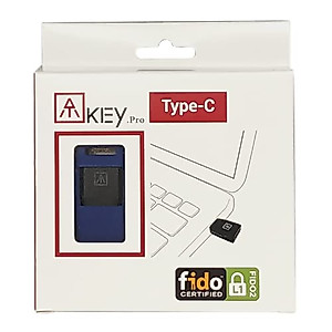 AUTHENTREND ATKey.Pro - FIDO2 Certified Security Key, USB Fingerprint authentication USB-C Ports, Protect Online Accounts : Windows, Linux, Mac OS, Google, Bank of America, Facebook, Twitter, Apple