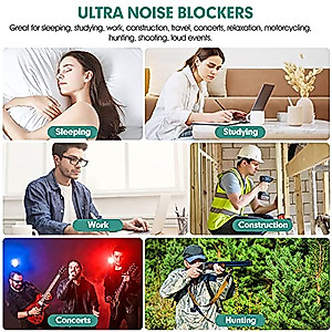 50 Pairs Earplugs for Noise Canceling Ear Plugs for Sleep Work Snoring Sound Canceling Blocking Construction Loud Noise Reducing Soft Foam Earplugs