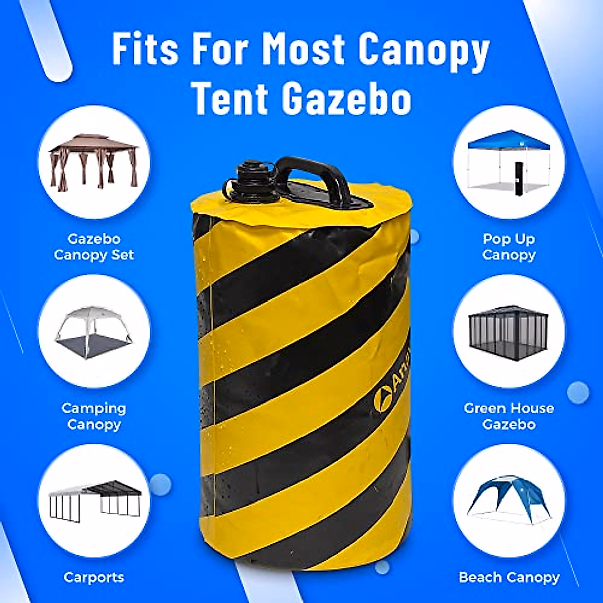 Anavim Canopy Water Weights Bags Great for Canopies, Tripods, Speaker Stands, Tents, Tailgating & More | White, 4 Pack