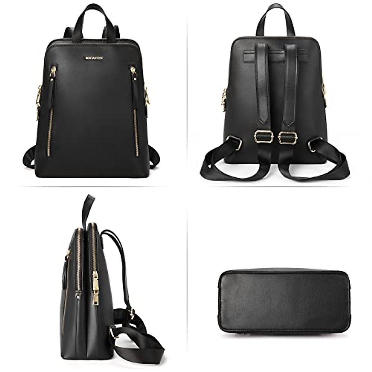 BOSTANTEN Leather Backpack for Woman Work Travel Backpack Stylish Ladies Shoulder Bags