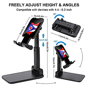 Home in Ohio State Foldable Desktop Cell Phone Holder Portable Adjustable Stand for Travel Desk Accessories