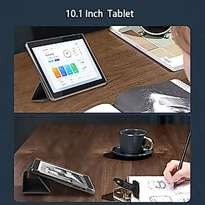 Aheadthink 2 in 1 Tablet, Tablet 10-inch HD Touch Screen, Tablet with Keyboard, 64 + 512gb Expansion, BT, WiFi, Dual Camera, 6000 mah Battery Life Long. (Black5)