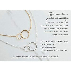 EFYTAL Mother Son Necklace, Sterling Silver Mother Son Gifts, Mom Birthday Gifts from Son, Mother and Son Gifts, Mother and Son Jewelry