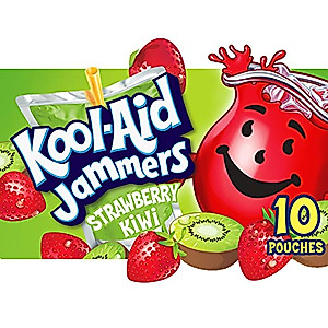 Kool-Aid Jammers Strawberry Kiwi Flavored Juice Drink (40 Pouches, 4 Boxes of 10)