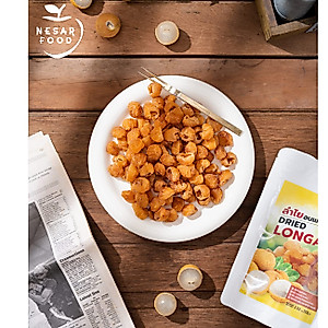 NESAR FOOD Premium Natural Dried Longan Fruit - Delectable Seedless Longan Dry, 100% Fruit Meat, 100g (3.52 oz Pack of 1) - Perfect for Tea, Snacks, and Desserts - All-Natural, No Sugar Added